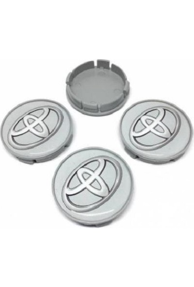 Yed Jant Göbeği Toyota 58/55 55MM Yuva 4lü Set Plasto Silver Yed Jant Göbeği Toyota 58/55 55MM Yuva 4lü Set Plasto Silver