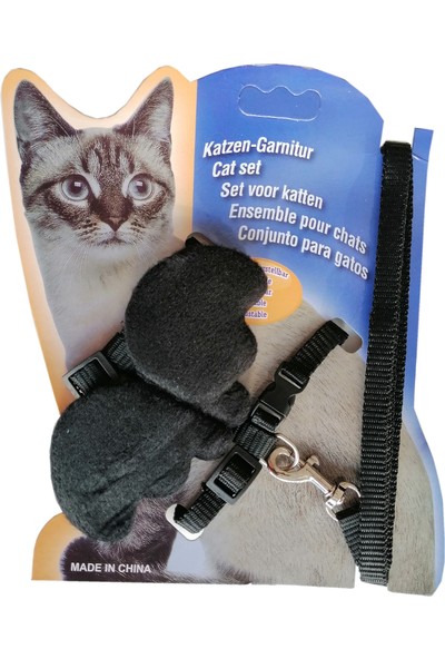Atlantik Kanatlı Melek Kedi Göğüs Bel Tasması 20*32 cm Siyah Atlantik Kanatlı Melek Kedi Göğüs Bel Tasması 20*32 cm Siyah