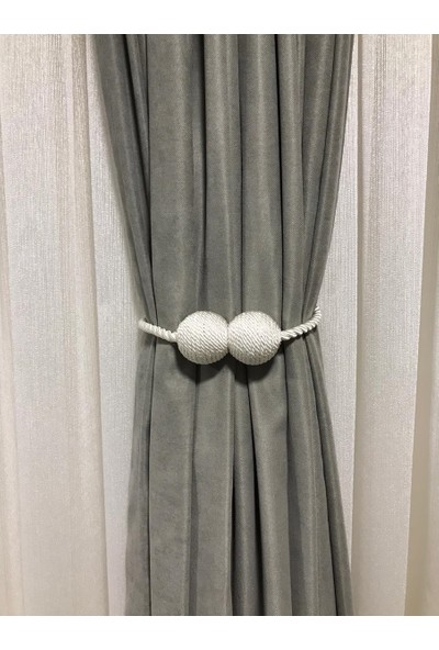 Helezoni Mıknatıslı Perde Toplayıcı Açık Krem Helezoni Mıknatıslı Perde Toplayıcı Açık Krem