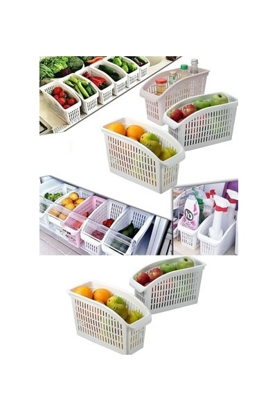 Sun Plastik 5 Adet Buzdolabı Sepeti Dolap Içi Düzenleyici Sepet Organizer Sun Plastik 5 Adet Buzdolabı Sepeti Dolap Içi Düzenleyici Sepet Organizer