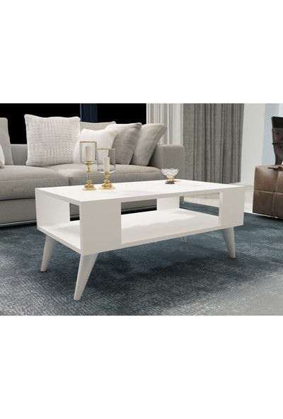 Demonte Dekor Tokyo Orta Sehpa Beyaz-Beyaz