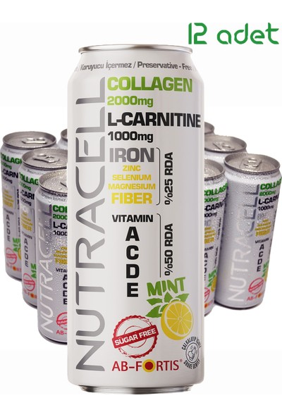 Nutracell Kolajen L-Karnitin Demir Selenyum Çinko Lif Vitaminli Mineralli Gazsı 3,9 kg