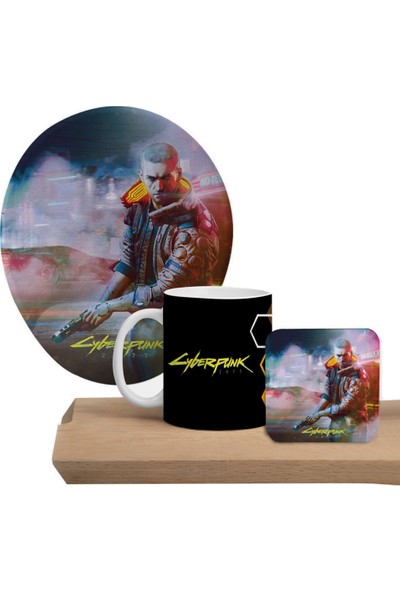 Flipped Cyberpunk B Kupa, Mousepad ve Bardak Altlıklı Hediye Seti
