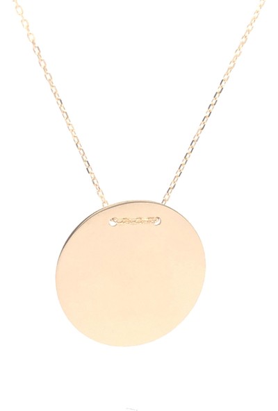 Nar Altın 8 Ayar Altın Sade Plaka Kolye