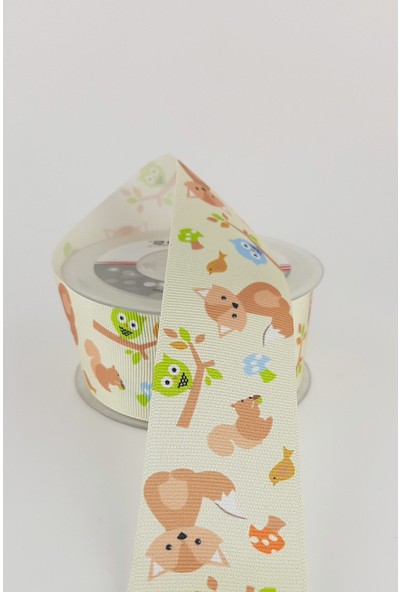 Sincap Desenli Grogren Kurdele 4 cm 20 mt