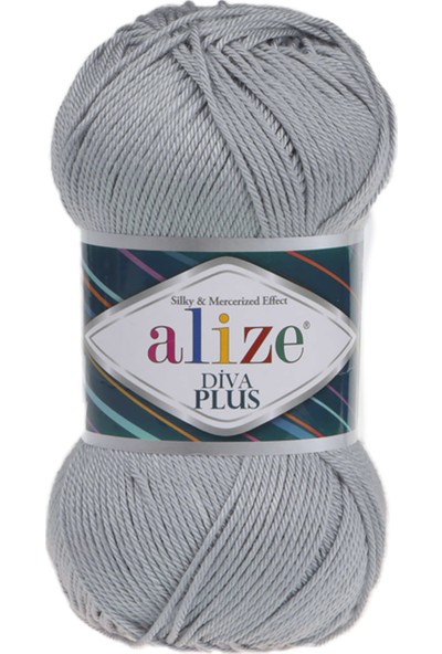 Alize Diva Plus 21 Gri Silky Effect 100 gr Alize Diva Plus 21 Gri Silky Effect 100 gr