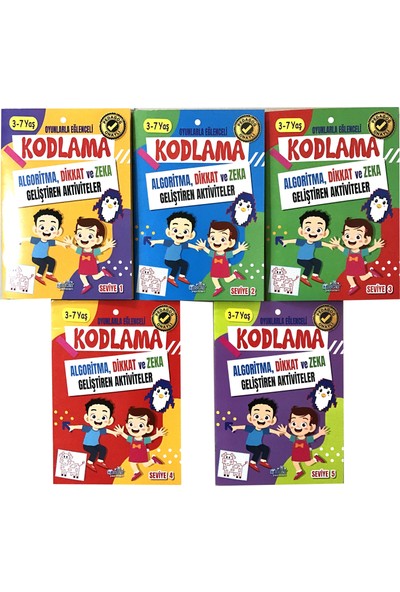 Harika Çocuk Yayınları Kodlama Dikkat ve Zeka Geliştirici Aktivite Kitapları 3 - 7 Yaş Harika Çocuk Yayınları Kodlama Dikkat ve Zeka Geliştirici Aktivite Kitapları 3 - 7 Yaş