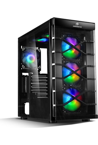 GameBooster GB-PR020BB USB3.0 Full Siyah Tempered Glass 7xRGB Fanlı Gaming Kasa (PSU Yok) (JBST-GBPR020BB) GameBooster GB-PR020BB USB3.0 Full Siyah Tempered Glass 7xRGB Fanlı Gaming Kasa (PSU Yok) (JBST-GBPR020BB)