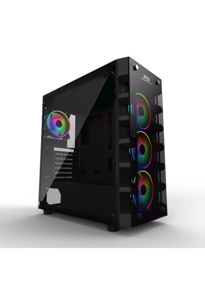 Power Boost X59RGB USB 3.0 Tempered Glass 4 x RGB Fanlı Gaming Kasa (PSU Yok) (JBST-X59RGB) Power Boost X59RGB USB 3.0 Tempered Glass 4 x RGB Fanlı Gaming Kasa (PSU Yok) (JBST-X59RGB)