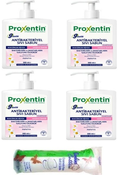 Proxentin Sıvı Sabun Papatya 9 Özellik Antibakteriyel %99.9 500 ml x 4 Adet
