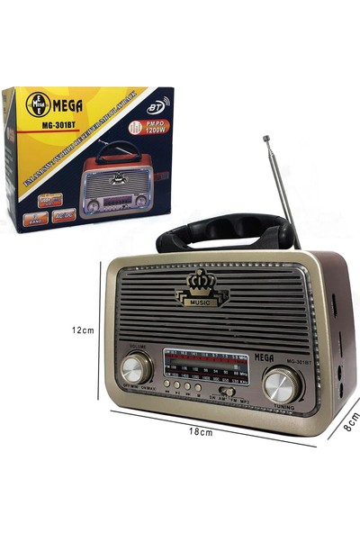 Mega MG-301BT Nostaljik Radyo