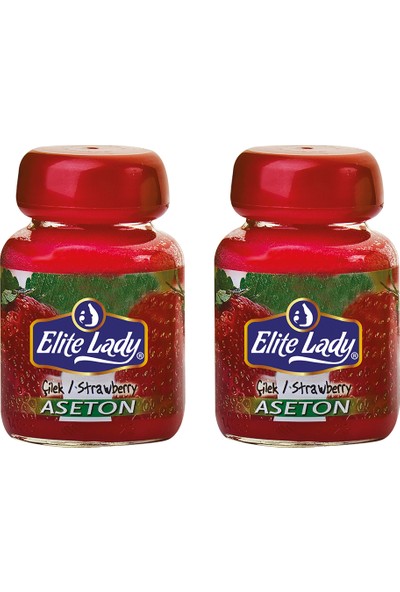 Elit Lady 2 Adet Çilek Kokulu Süngerli Aseton 75 ml Oje Çıkarıcı