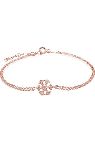 Byeler Rose Kartanesi 925 Ayar Gümüş Bileklik