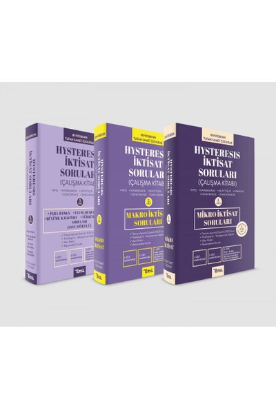 Hysteresis İktisat Soruları Set Cilt 1 + Cilt 2 + Cilt 3 - Tufan Samet Özdurak Hysteresis İktisat Soruları Set Cilt 1 + Cilt 2 + Cilt 3 - Tufan Samet Özdurak
