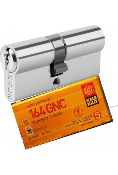 Kale Barel 164GNC 68MM Pimli Saten Silindir Barel 3 Anahtarlı Kale Barel 164GNC 68MM Pimli Saten Silindir Barel 3 Anahtarlı