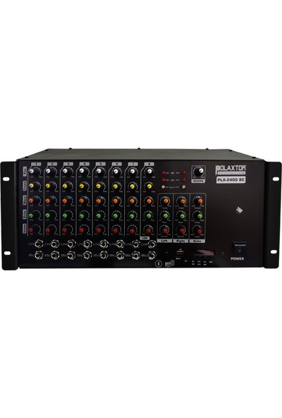 Polaxtor PLX-2400 8c 2X500W 8 Kanal Stereo Trafolu Küp Mixer Amfi Polaxtor PLX-2400 8c 2X500W 8 Kanal Stereo Trafolu Küp Mixer Amfi