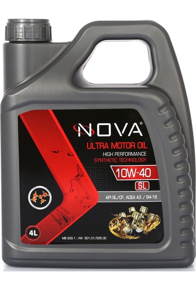 Nova 10W-40 SL 4 Litre Motor Yağı ( Üretim Yılı: 2021 )