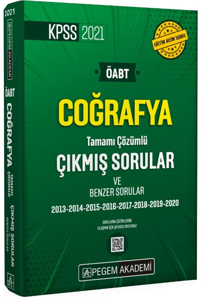 Pegem Akademi 2021 ÖABT Coğrafya Tamamı Çözümlü Çıkmış Sorular ve Benzer Sorular