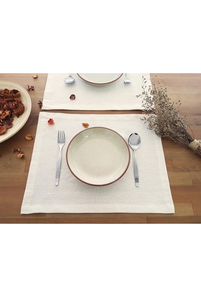 Wellstil 4'lü Düz Keten Amerikan Servisi Naturel NATUREL-35X45 Wellstil 4'lü Düz Keten Amerikan Servisi Naturel NATUREL-35X45