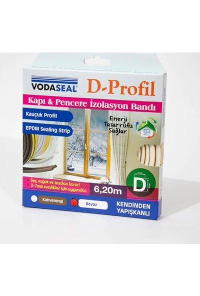 Vodaseal Kapı ve Pencere Izolasyon Bandı Beyaz 6,2 mt