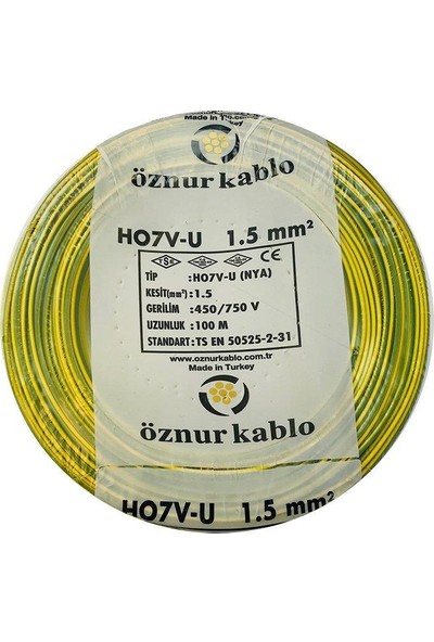 Öznur 1,5mm2 Nya Kablo (100 Metre) Öznur 1,5mm2 Nya Kablo (100 Metre)