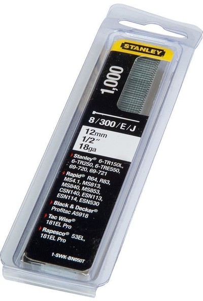 Stanley ST1SWKBN050T Zımba Çivisi 12MM 1000 Adet