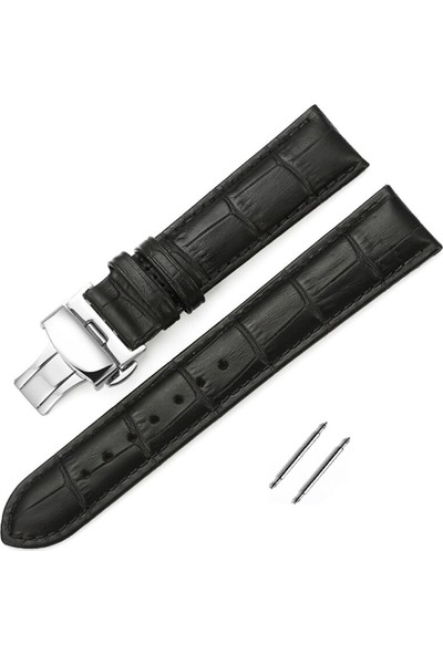Wesse Saat Uyumlu Çelik Klipsli Deri Saat Kordonu Kayışı Wesse Saat Uyumlu Çelik Klipsli Deri Saat Kordonu Kayışı