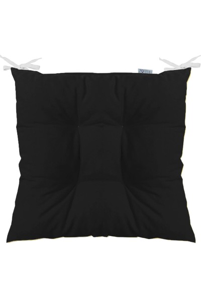 Tezkotekstil Pofidik Kare Sandalye Minderi 40 x 40 cm Siyah