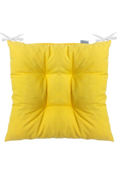 Tezkotekstil Pofidik Kare Sandalye Minderi 40 x 40 cm Sarı