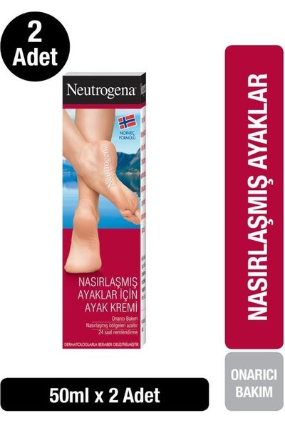 Neutrogena Norveç Formülü Nasırlaşmış Ayaklar Için Ayak Kremi 50 ml x 2 Neutrogena Norveç Formülü Nasırlaşmış Ayaklar Için Ayak Kremi 50 ml x 2