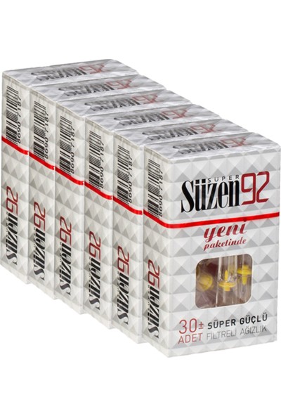 Süzen 92 Sigara Filtresi 180 Adet Süzen 92 Sigara Filtresi 180 Adet