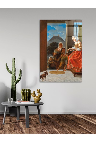 Markabi Rönesans Dönemi Yağlı Boya Cam Tablo MARKABI202138 45*70 cm