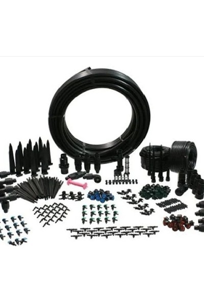 Karbonplast 16 mm Damlama Sulama Borusu 100 mt Hazır Set 1 Karbonplast 16 mm Damlama Sulama Borusu 100 mt Hazır Set 1