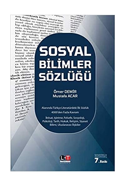 Sosyal Bilimler Sözlüğü - Ömer Demir - Mustafa Acar