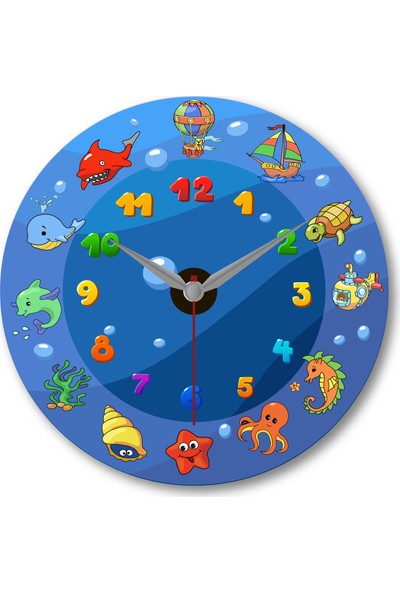 MakeArt Home Çocuk Eğitici Mdf Duvar Saati