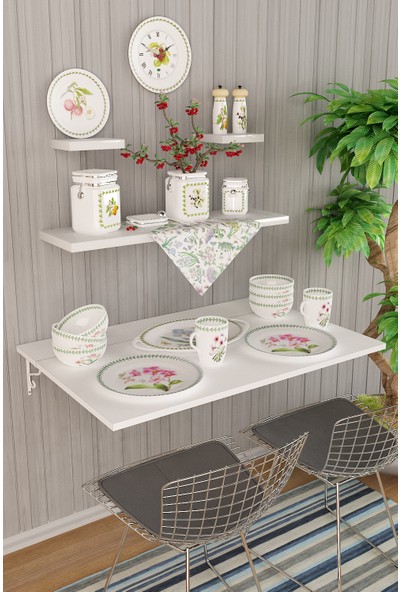 Dekorfim Şeflera Raflı Katlanır Mutfak Masası Dekorfim Şeflera Raflı Katlanır Mutfak Masası