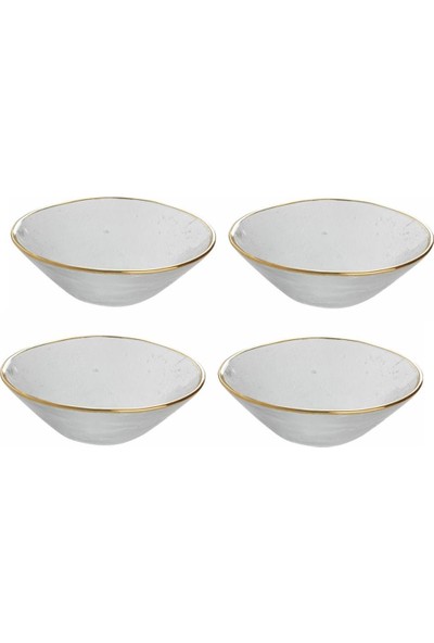 Porland Moon Altın Yaldızlı Cam Kase 4'lü