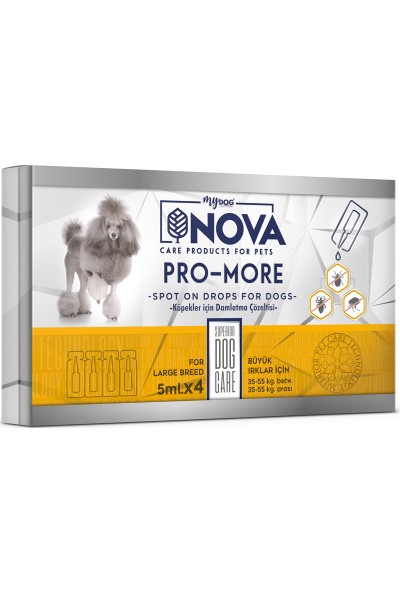 My Dog Nova Büyük Irk Köpek Ense Damlası (5ml x 4 Adet) 35-55 kg Arası My Dog Nova Büyük Irk Köpek Ense Damlası (5ml x 4 Adet) 35-55 kg Arası