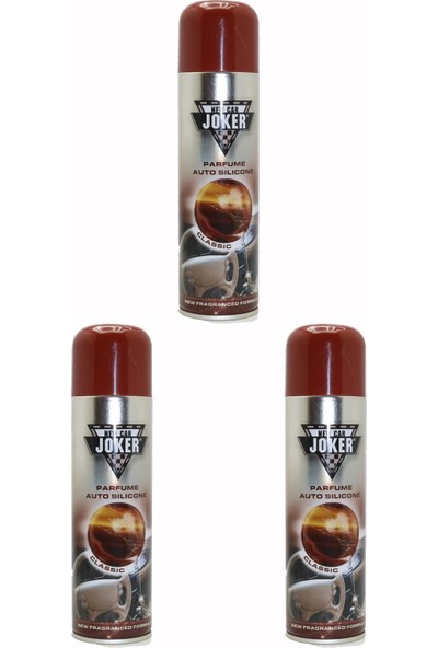 Joker 3 Adet Torpido Temizleyici, Parlatıcı ve Bakım Spreyi Classic 200 ml Joker 3 Adet Torpido Temizleyici, Parlatıcı ve Bakım Spreyi Classic 200 ml