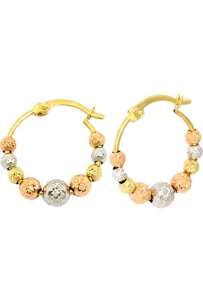 Siena 14 Ayar Dorikalı Halka Küpe. Siena 14 Ayar Dorikalı Halka Küpe.