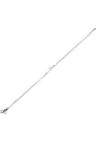 Siena 14 Ayar, Beyaz Altın Bileklik.