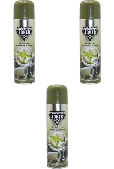 Joker 3 Adet Torpido Temizleyici, Parlatıcı ve Bakım Spreyi Vanilya 200 ml Joker 3 Adet Torpido Temizleyici, Parlatıcı ve Bakım Spreyi Vanilya 200 ml