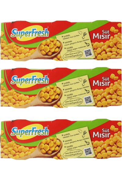 Superfresh Mısır Konservesi 220 gr x 3'lü Superfresh Mısır Konservesi 220 gr x 3'lü