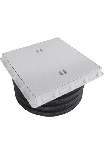 Luxwares Ø 600 mm Düz Plastik Rögar Menhol Kapak ve Çerçeve Koruge Boru Uyumlu Luxwares Ø 600 mm Düz Plastik Rögar Menhol Kapak ve Çerçeve Koruge Boru Uyumlu