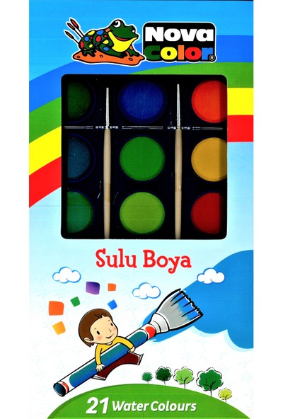 Nova Color NC-392 Çift Fırçalı Sulu Boya 21 Renk Nova Color NC-392 Çift Fırçalı Sulu Boya 21 Renk