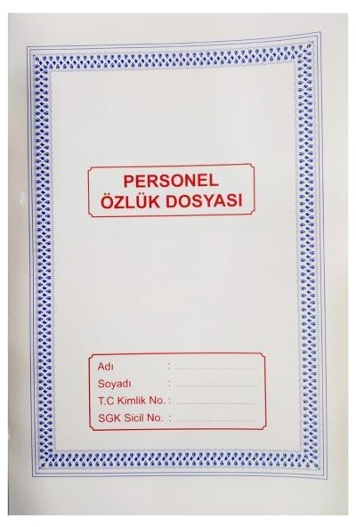 Gülpaş Personel Özlük Dosyası 10'lu Gülpaş Personel Özlük Dosyası 10'lu