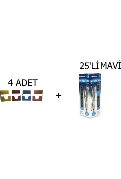Pensan Küp Not Kağıdı 4'lü + Pensan My-Tech Mavi Tükenmez 25'li Pensan Küp Not Kağıdı 4'lü + Pensan My-Tech Mavi Tükenmez 25'li