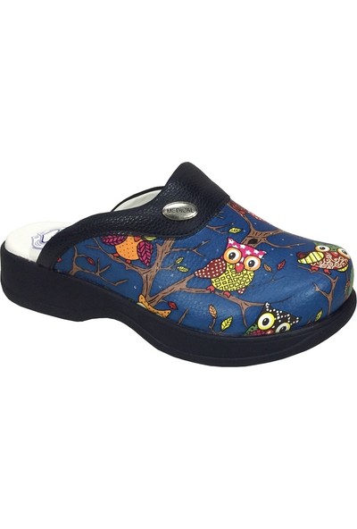 Hipokrat Baykuş Desenli Tam Sabo Terlik
