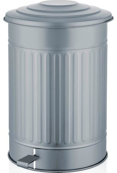 The Mia Galvaniz 50LT 50X40CM Büyük Çöp Kovası Metalik Gri TKN002 The Mia Galvaniz 50LT 50X40CM Büyük Çöp Kovası Metalik Gri TKN002