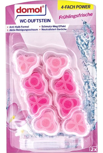 Domol Wc Kokusu Klozet Blok Bahar Tazeliği, 96 gr